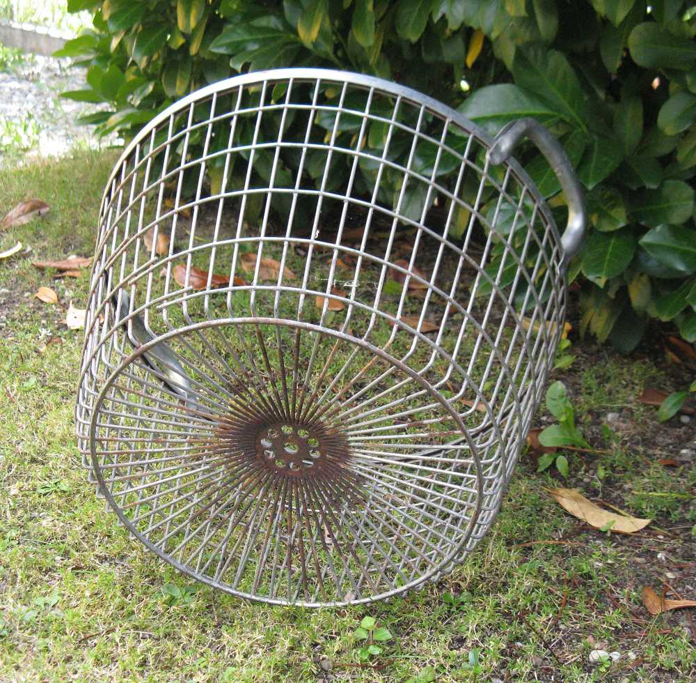 alter großer Erntekorb mit Patina - BLUE COTTAGE shop