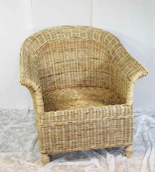 großer Korbsessel bequemer Rattansessel - BLUE COTTAGE shop