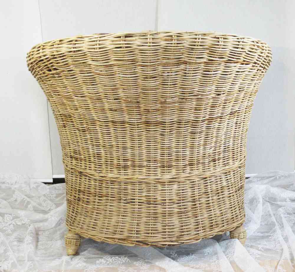 großer Korbsessel bequemer Rattansessel - BLUE COTTAGE shop